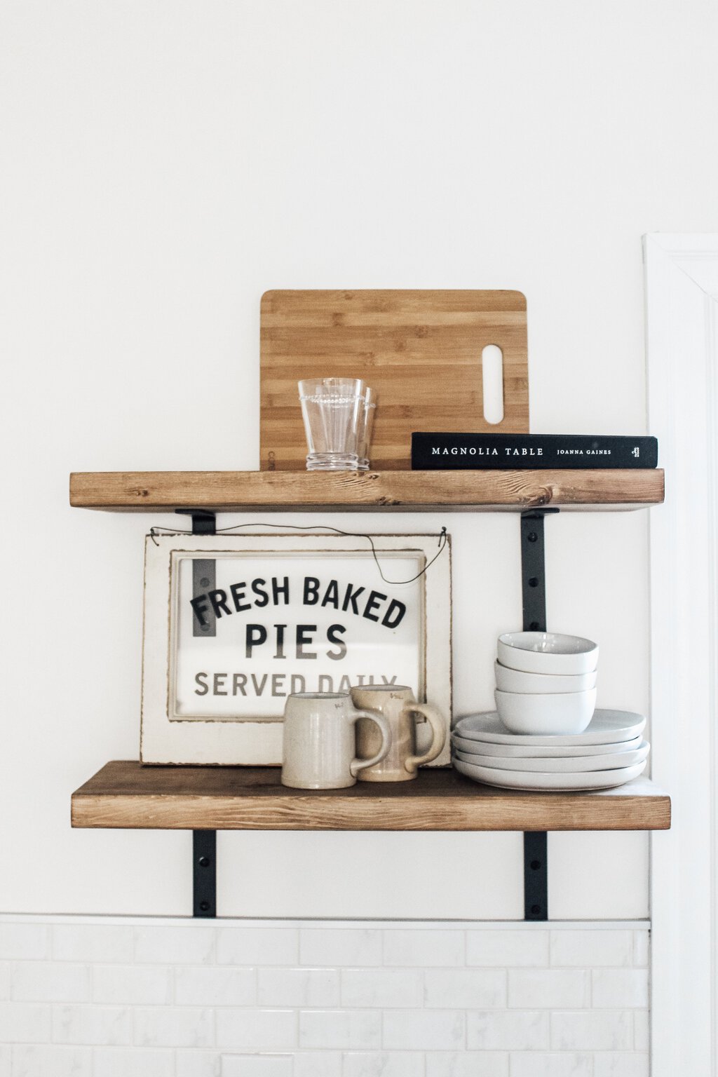 How to Style Open Shelving In Six Easy Steps - Micheala Diane Designs
