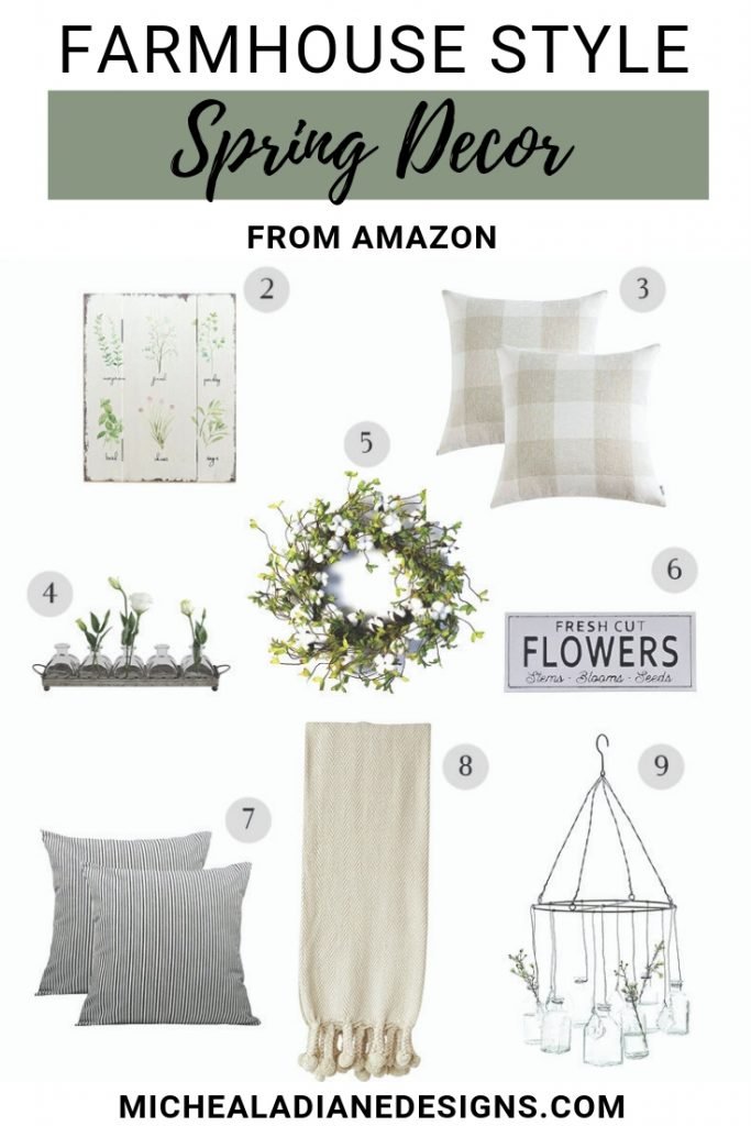 Farmhouse Spring Decor From Amazon - Micheala Diane Designs