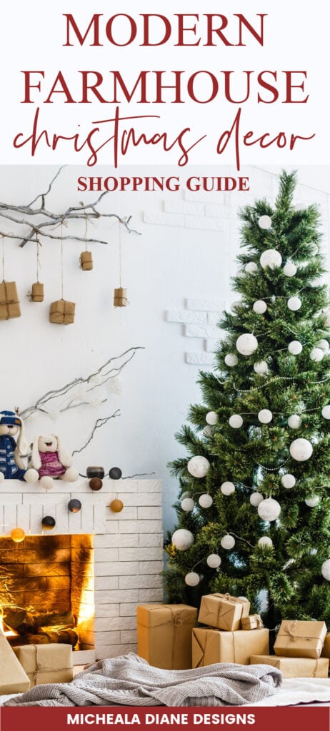 Modern Farmhouse Christmas Decor Shopping Guide - Micheala Diane Designs