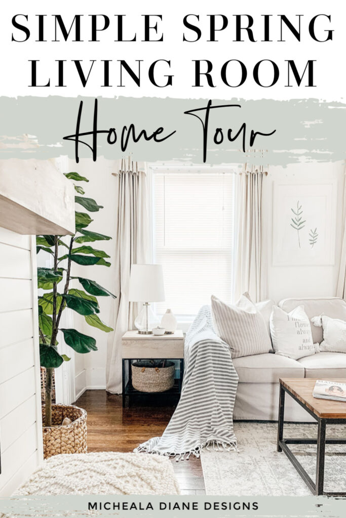 Simple Spring Living Room - Micheala Diane Designs