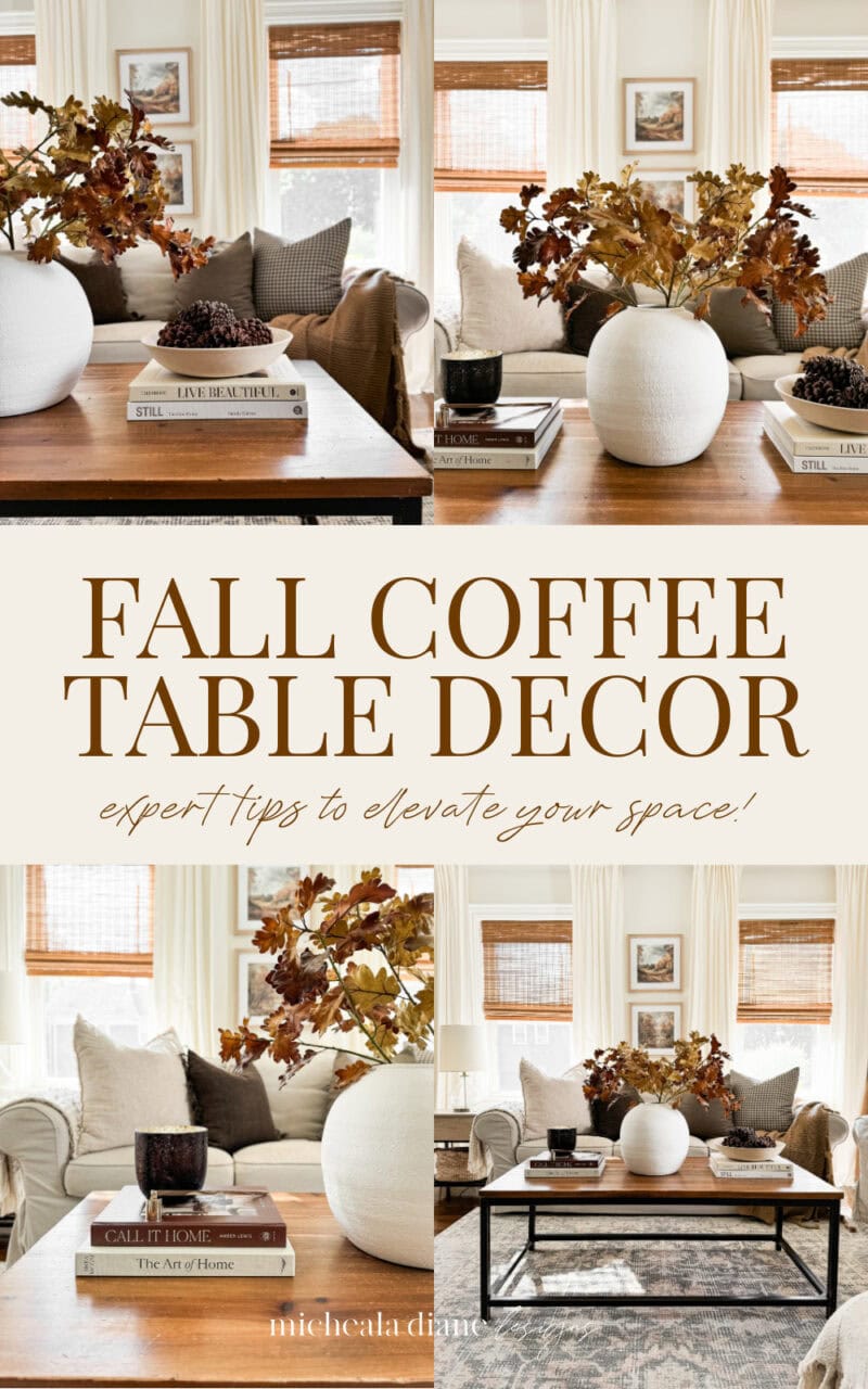 Fall Coffee Table Decor - Micheala Diane Designs