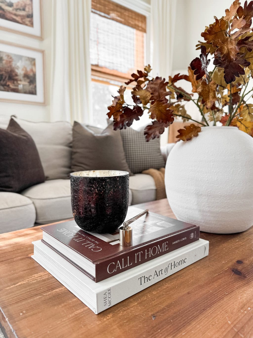 Fall Coffee Table Decor - Micheala Diane Designs