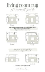 Living Room Rug Placement Tips - Micheala Diane Designs