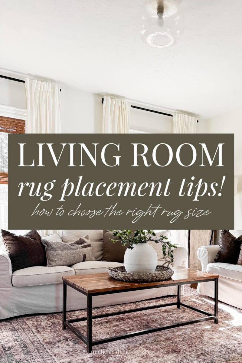 Living Room Rug Placement Tips - Micheala Diane Designs