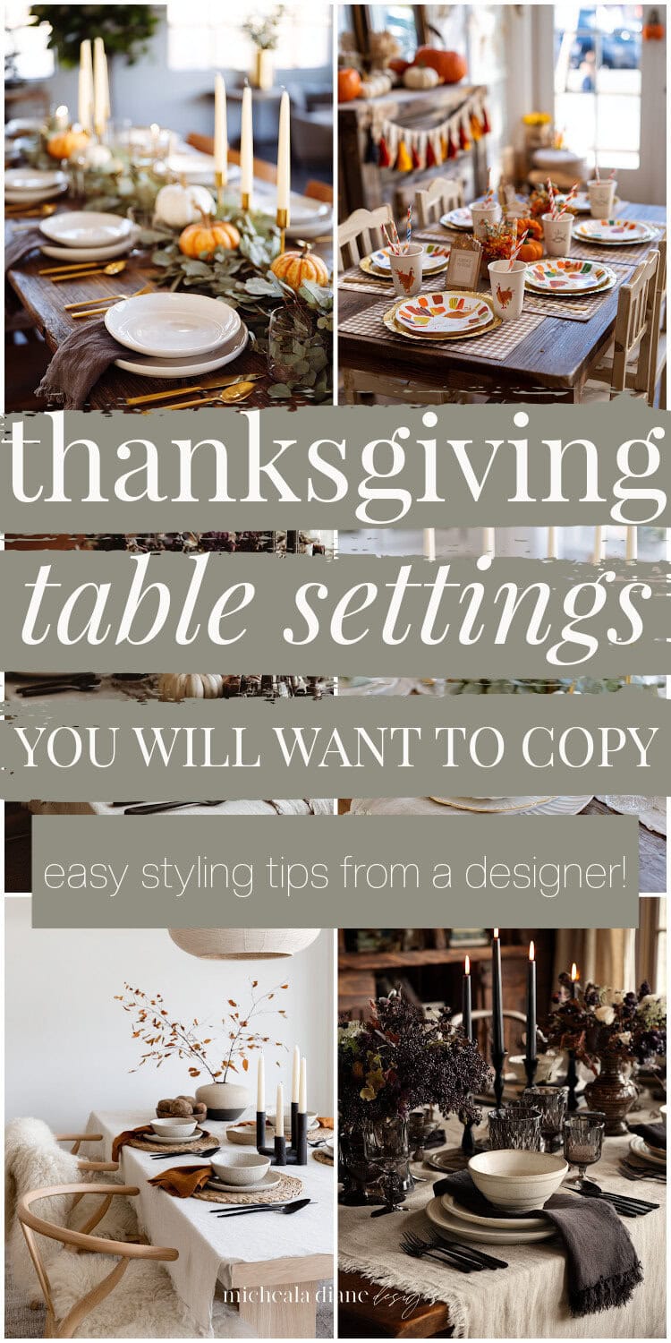 Thanksgiving Table Settings - Micheala Diane Designs