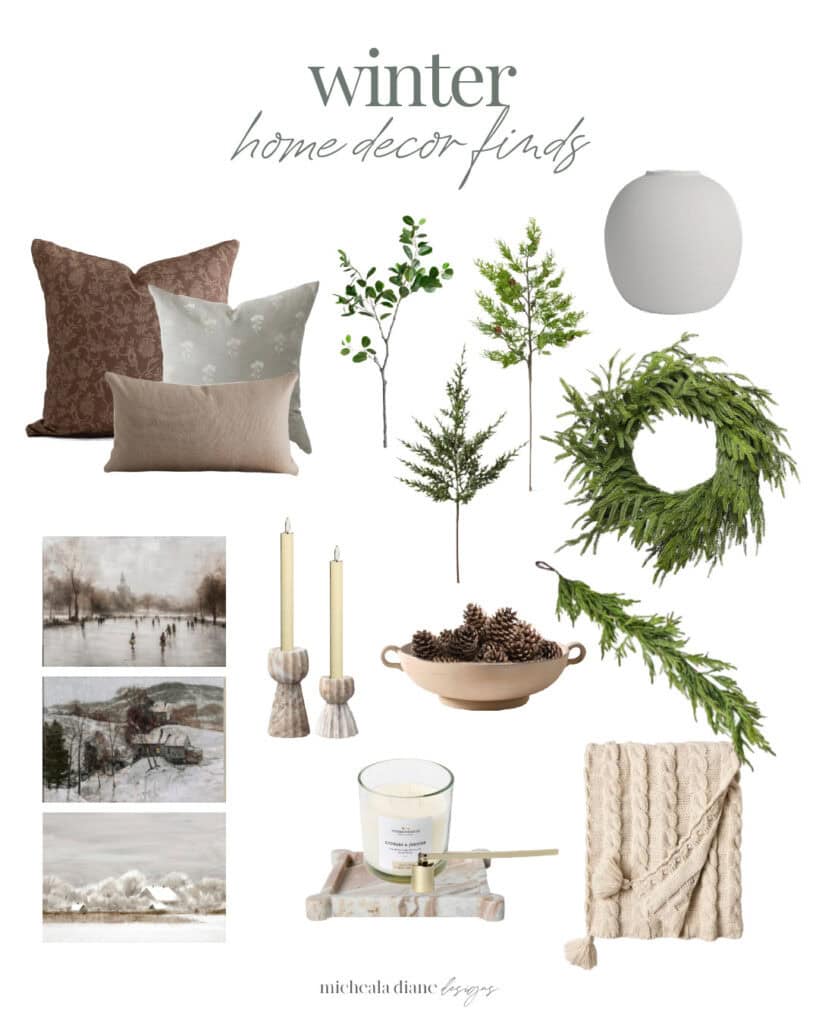 Winter Decor Ideas for the Home - Micheala Diane Designs